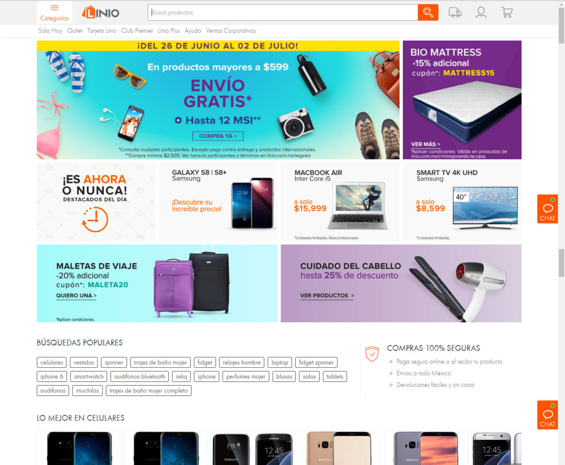 5 de los sitios más grandes de e-commerce en México